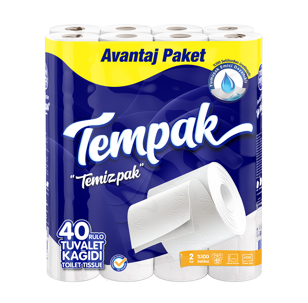 Tempak Tuvalet Kağıdı Serisi | Mavi Beyaz